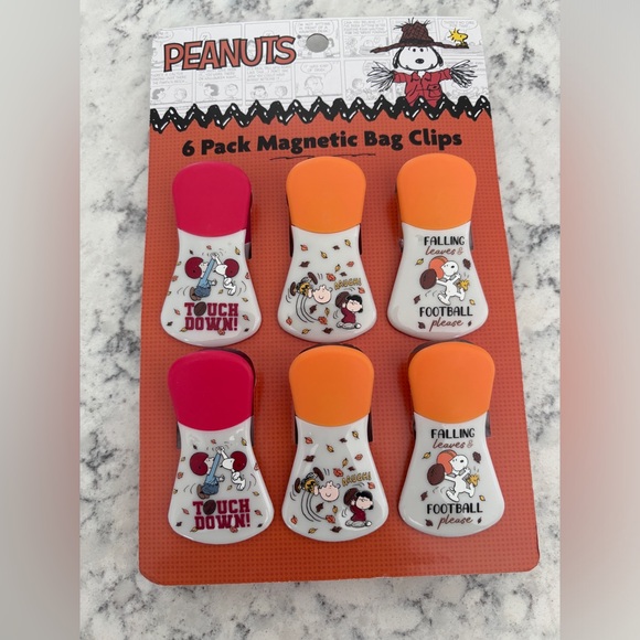 Peanuts | Holiday | Peanuts Snoopy Woodstock 6 Pack Bag Clips Falling ...